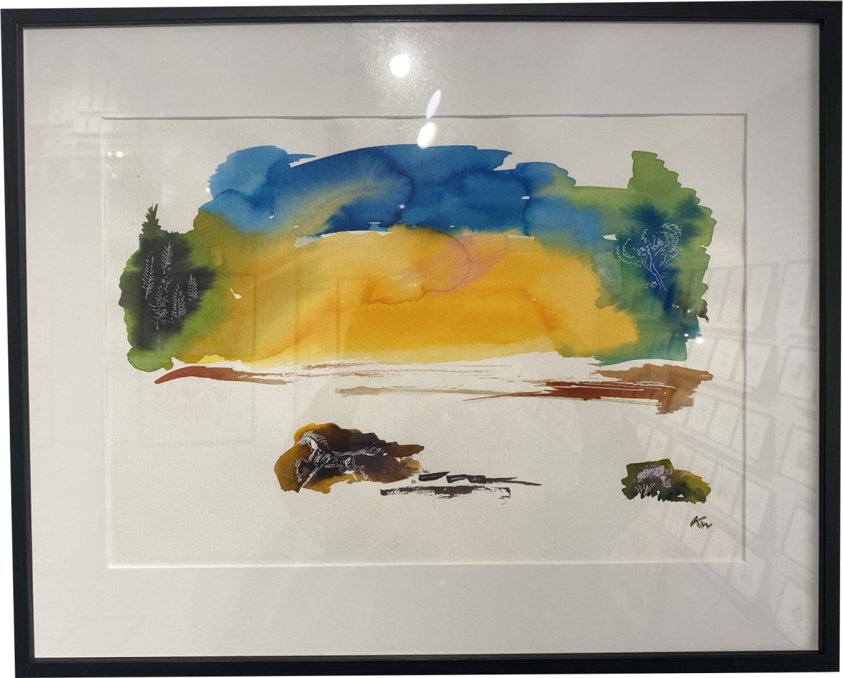 Kurt Westergaard, Akvarel 40x50cm - Kurt Westergaard - Galleri Art Expo