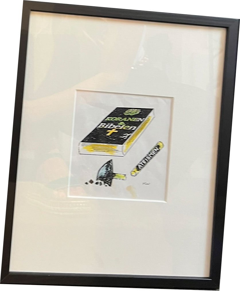 Kurt Westergaard, kronik 24x30cm - Kurt Westergaard - Galleri Art Expo