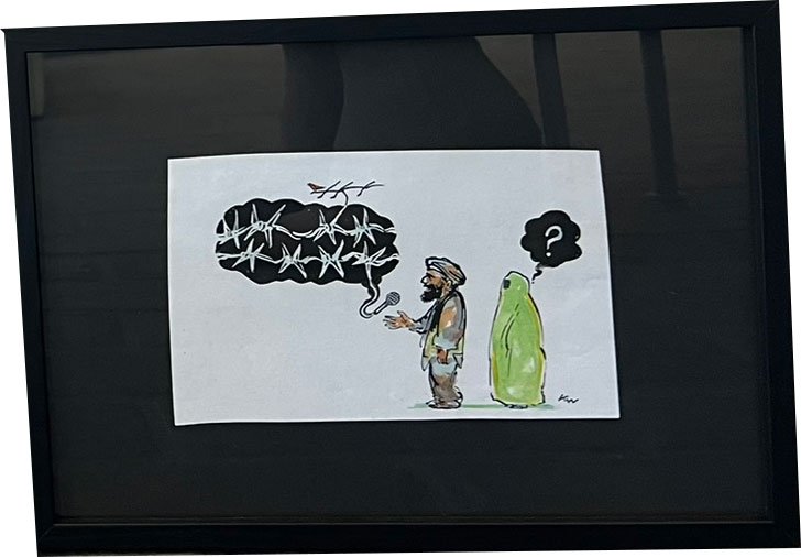 Kurt Westergaard, kronik 21x30cm - Kurt Westergaard - Galleri Art Expo