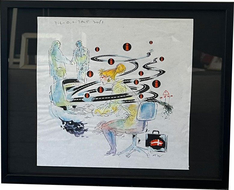 Kurt Westergaard, kronik 21x34cm - Kurt Westergaard - Galleri Art Expo