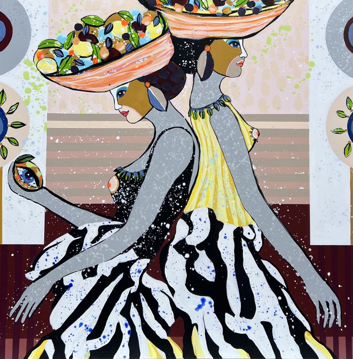 "Naturens øje" maleri Anne-Mette Cortsen 90x90cm - Anne-Mette Cortsen ...